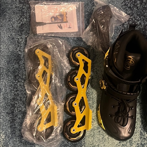 Liku | Other | Liku Black And Gold Inline Skates | Poshmark